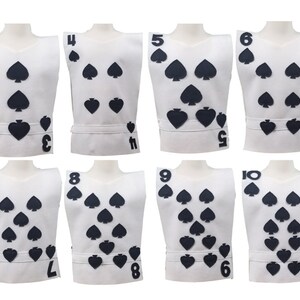 ACE of SPADES Playing Card Costume Tunic - Choose Your Card (alice in ...