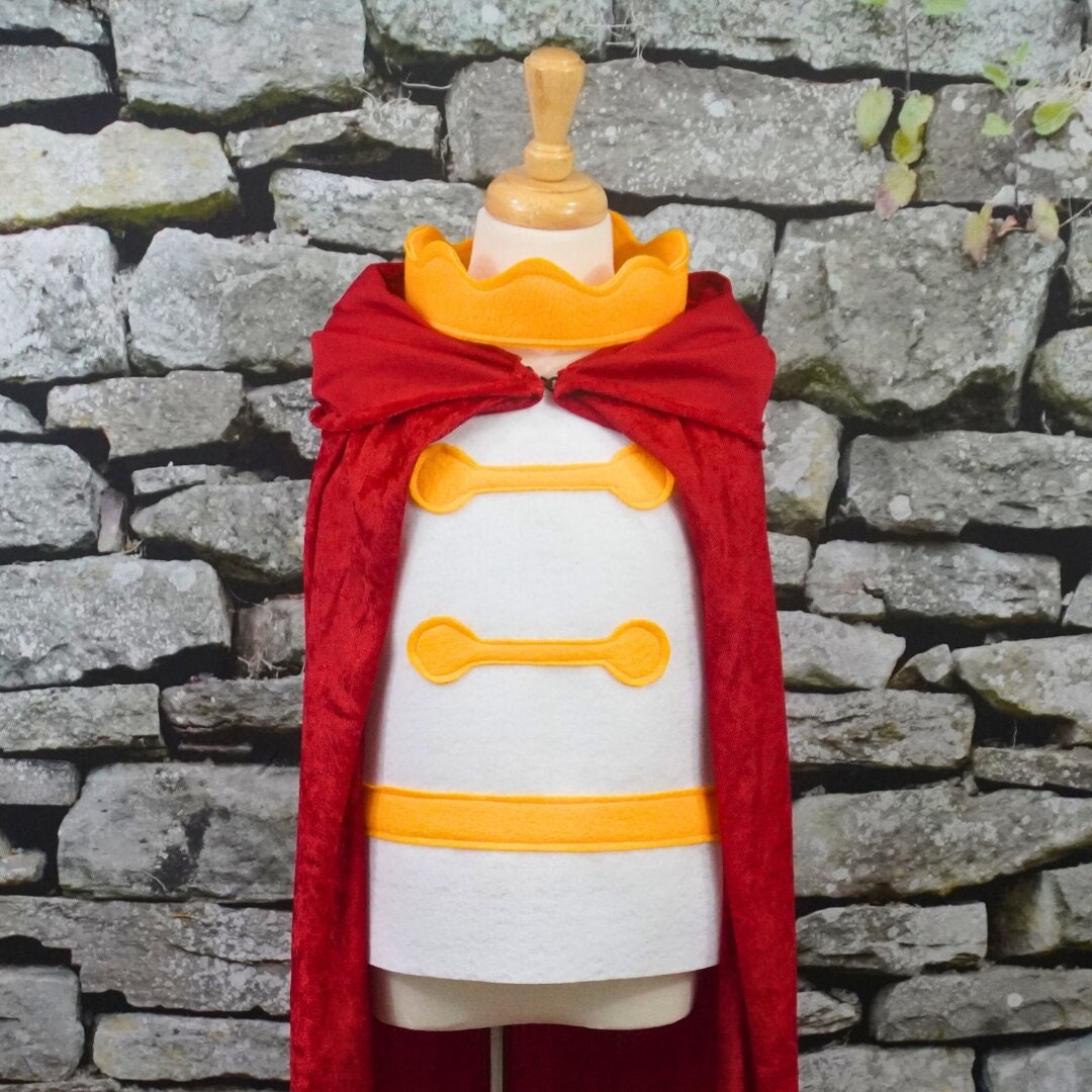Cinderella Prince Charming Delexe Costume Set (tunic, Red Cape, and ...
