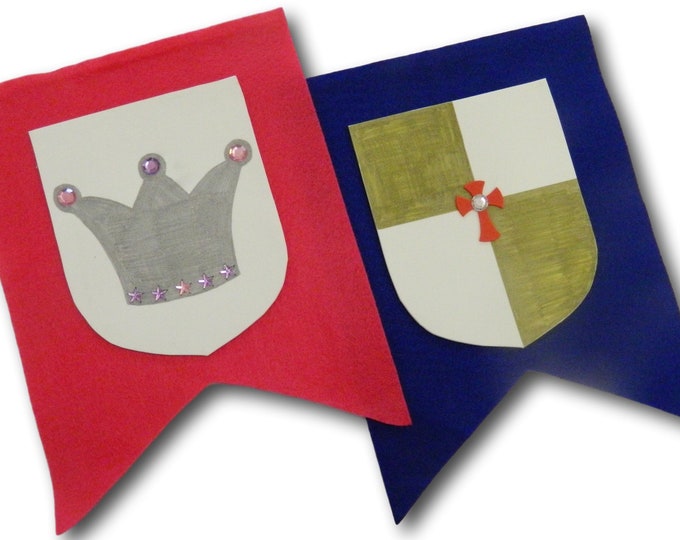 DIY Royal Party Banner Crest Craft Kits princess Dragon - Etsy