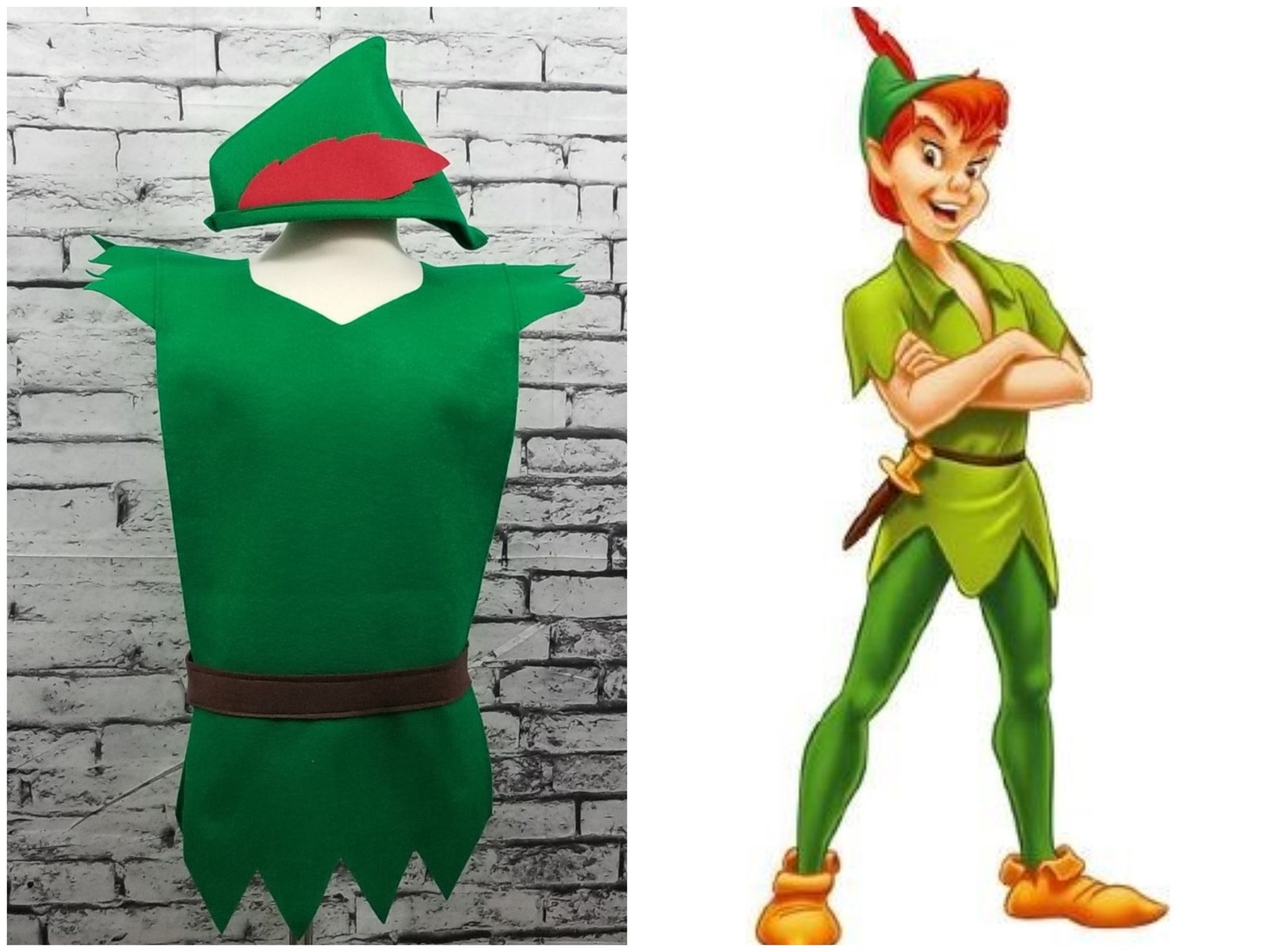 PETER PAN Costume Tunic and Hat Neverland Baby / Toddler / | Etsy