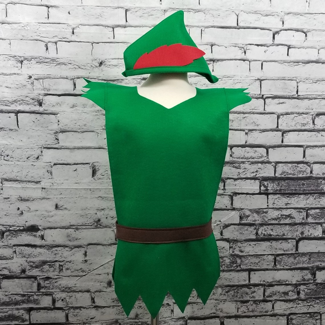 Adult PETER PAN Costume Tunic and Hat neverland Baby | Etsy