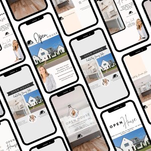Open House Instagram Post and Matching Stories for Real Estate | Edit ...