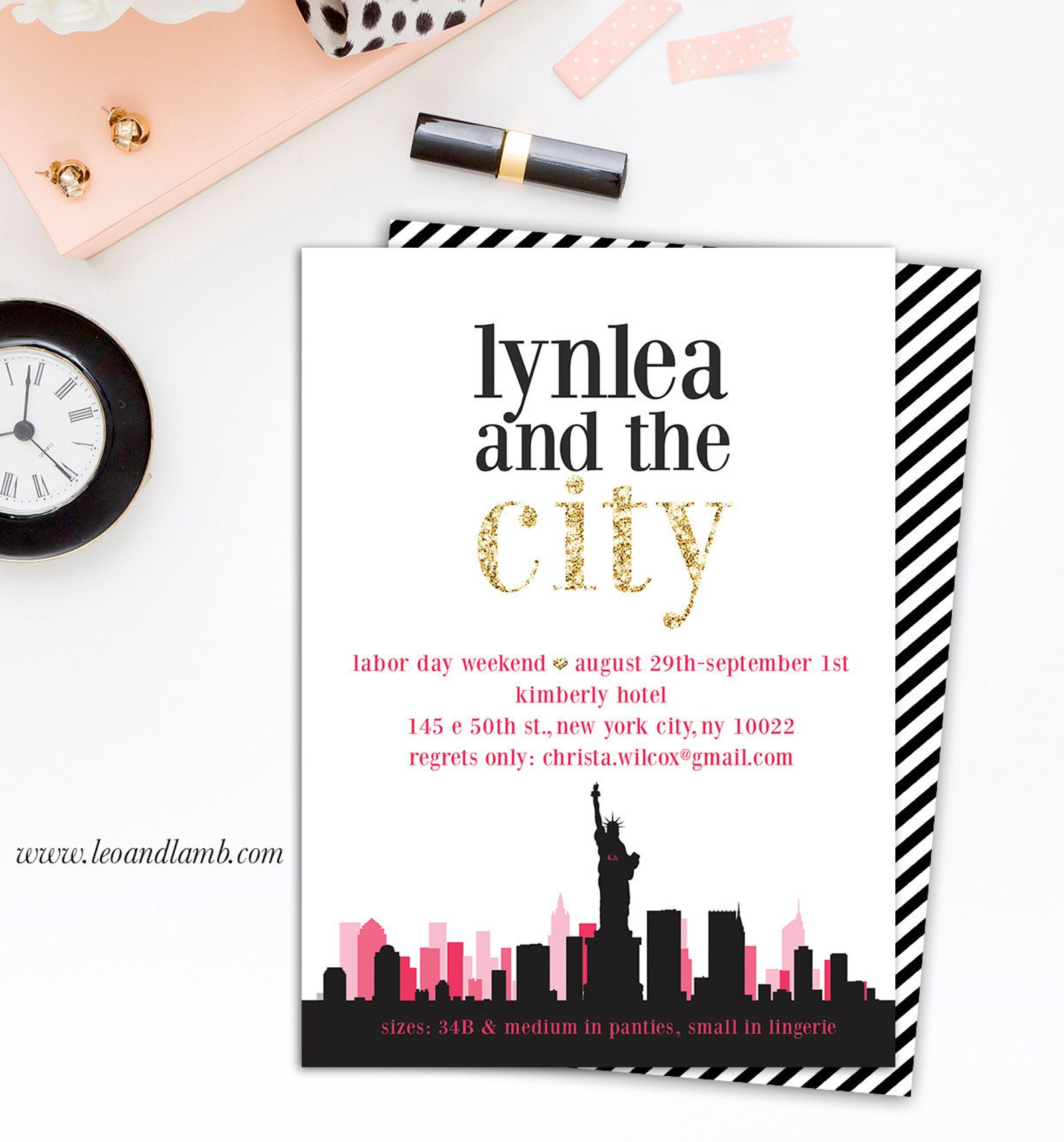 Sex And The City Inspired Bachelorette Invitation Printable Etsy