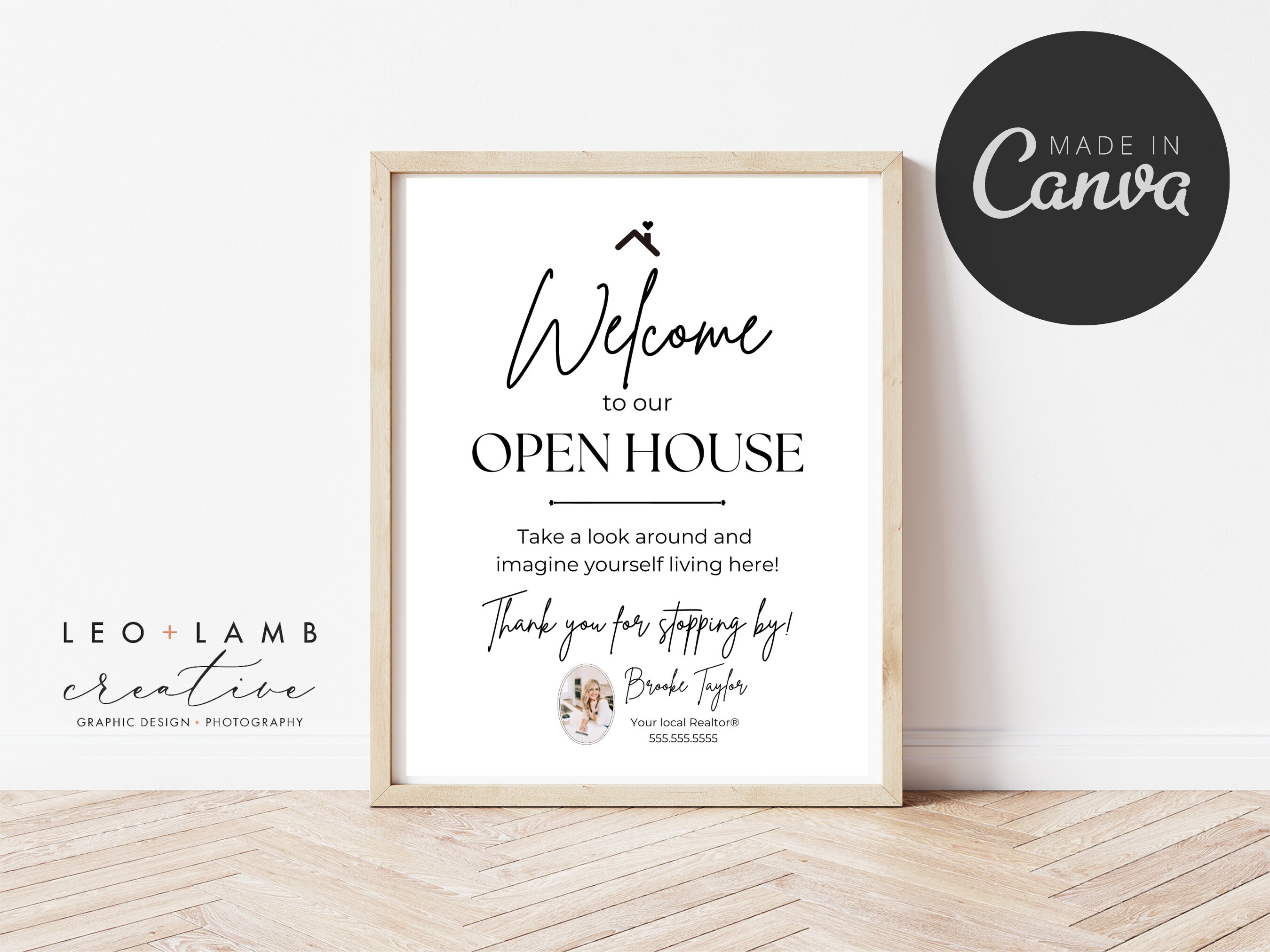 Open House BUNDLE Signs for Real Estate | Edit in Canva | BONUS ...