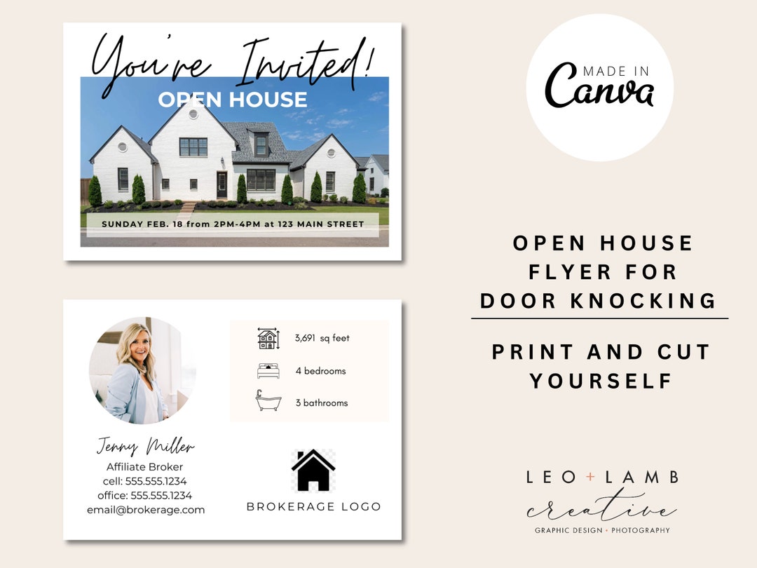 Open House Welcome Sign for Real Estate | Edit in Canva | Realtor ...