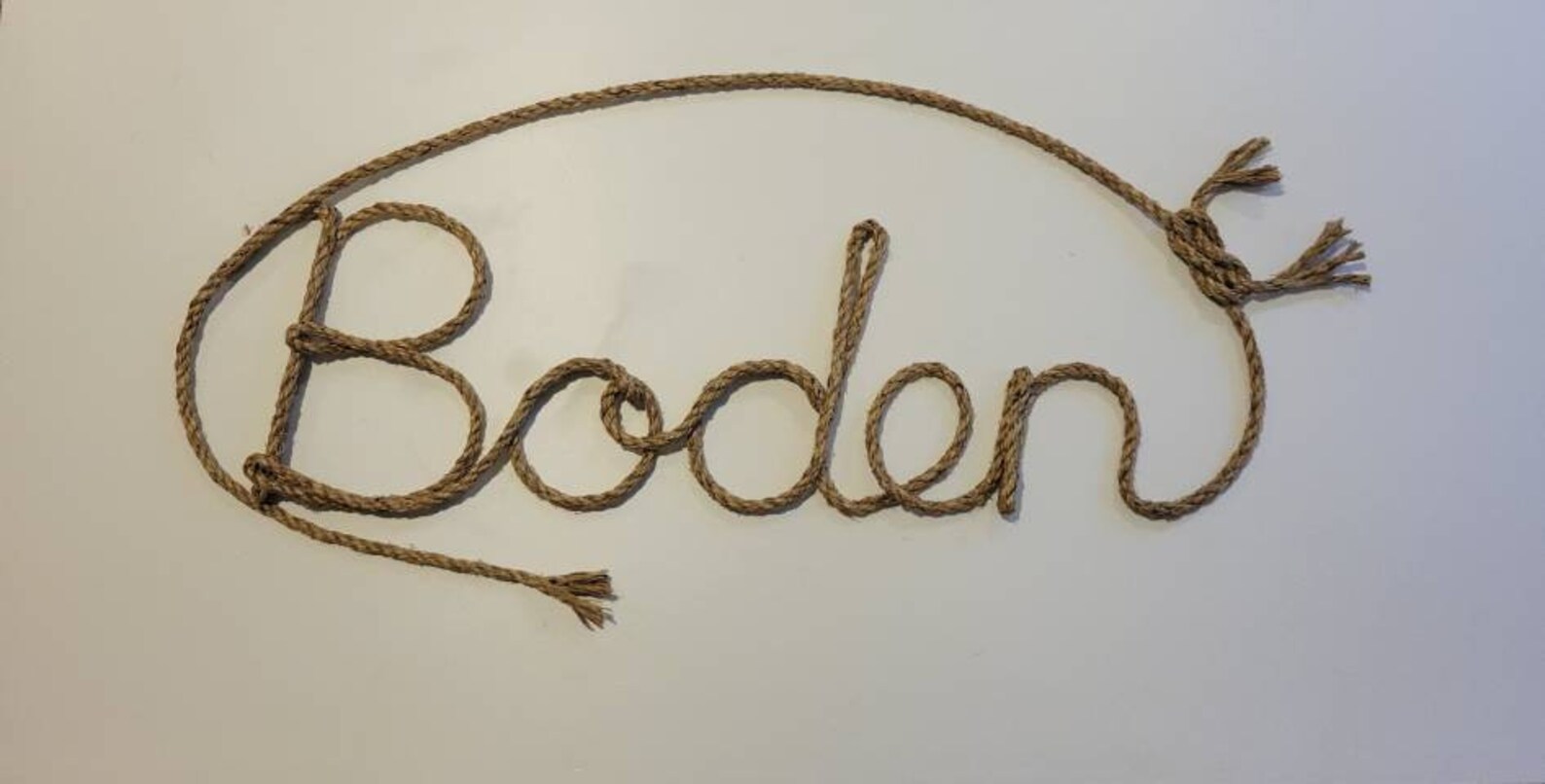 5 LETTER Rope Name Sign Western/nautical Rope Name Art Lasso - Etsy