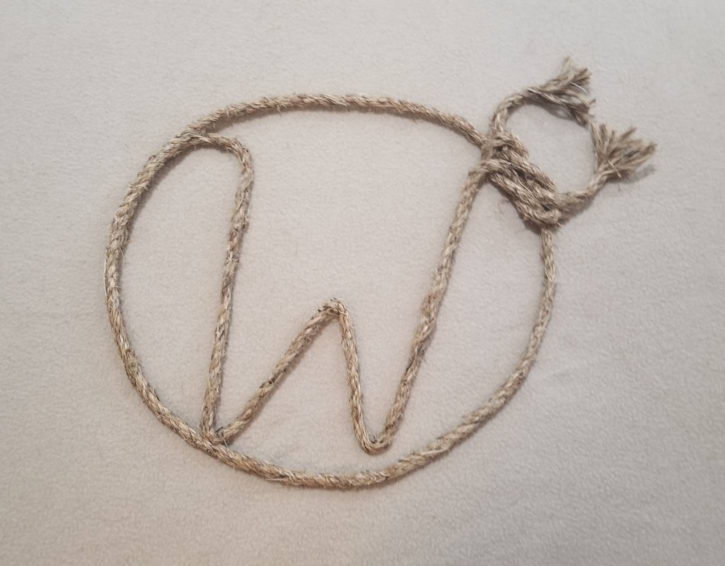 Western/nautical Rope Art: Initial Lasso | Etsy