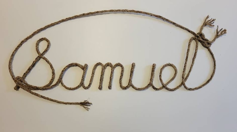 6 LETTER Rope Name Sign Western/nautical Rope Name Nautical - Etsy