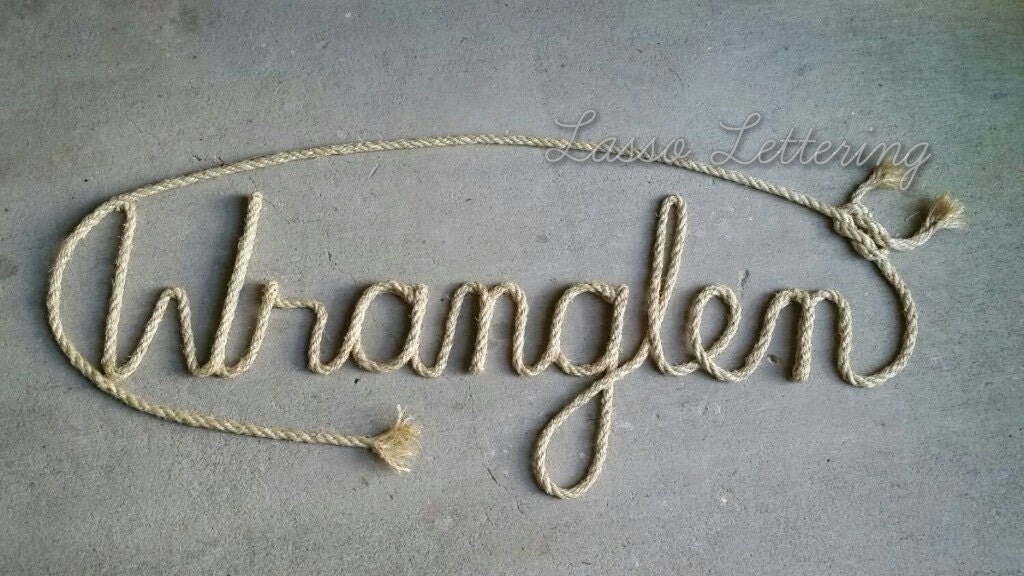 8 LETTER Rope Name Sign Western Nautical Rope Name Art | Etsy