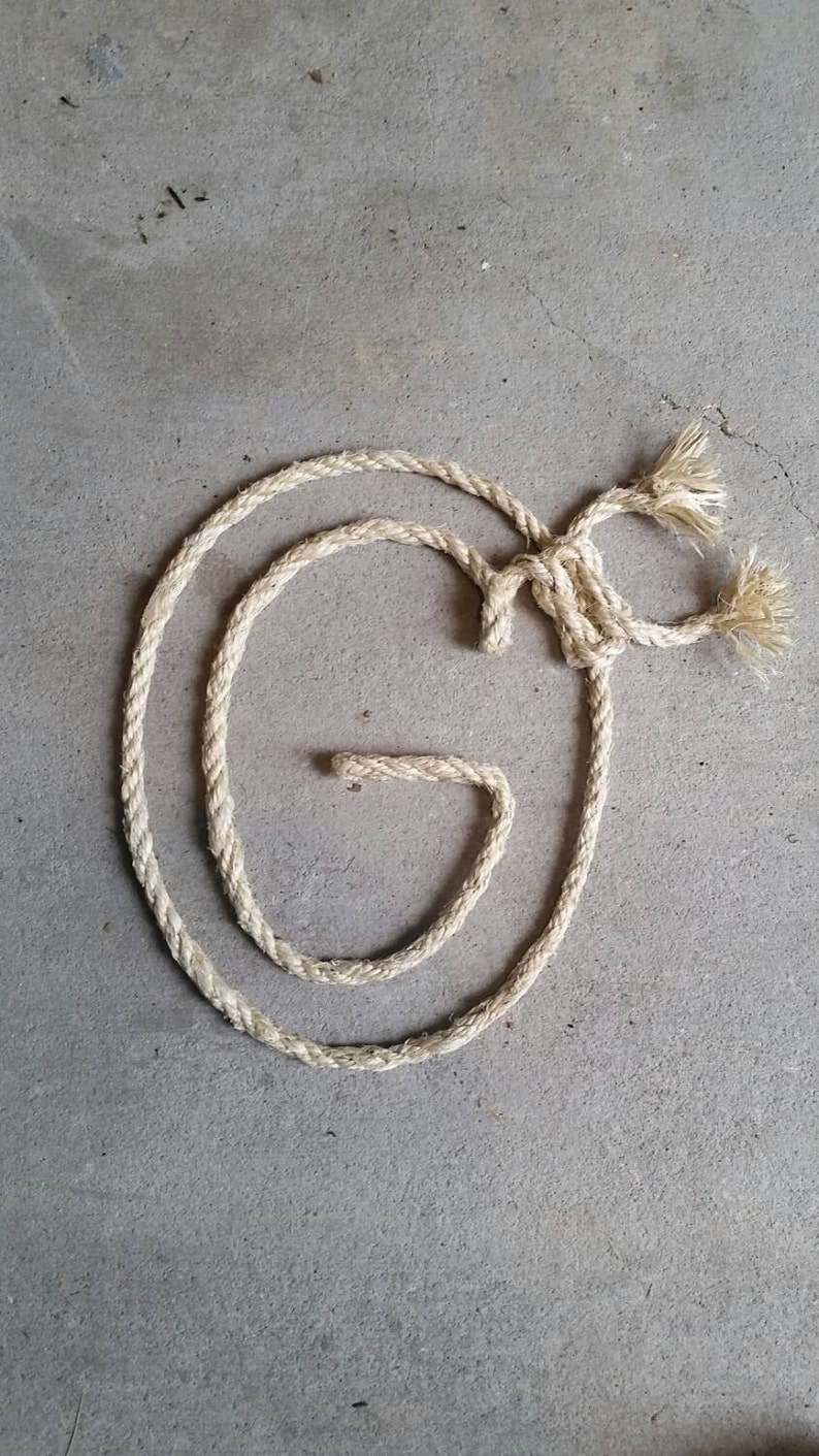 Western Rope Letter Sign: Initial Lasso, Letter Sign, Wall Letter ...