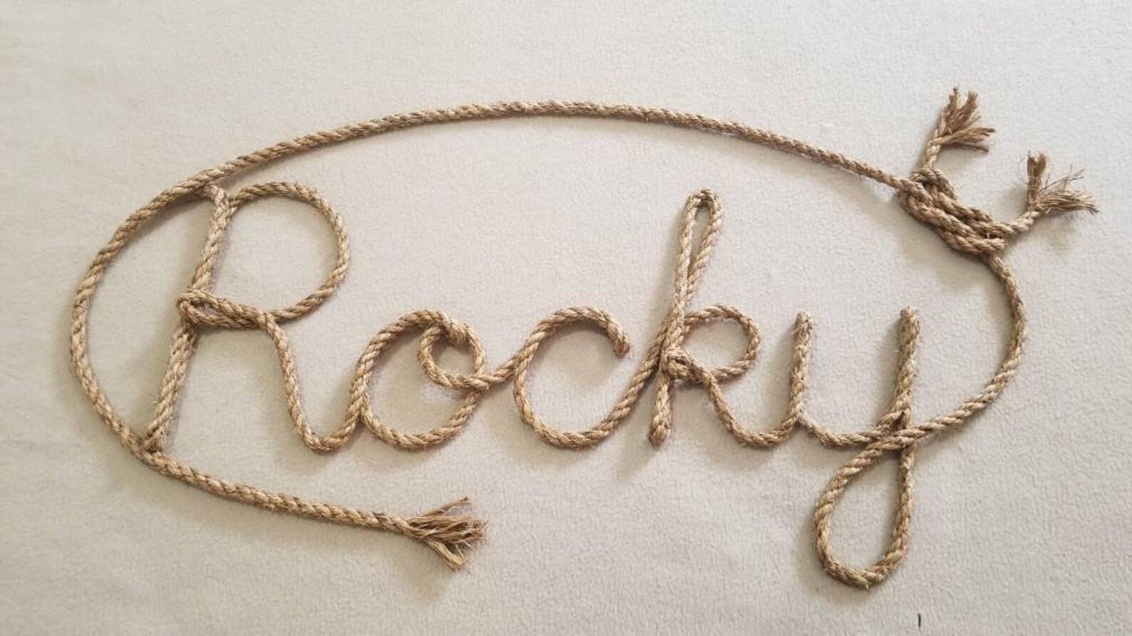 5 LETTER Rope Name Sign Western/nautical Rope Name Art - Etsy