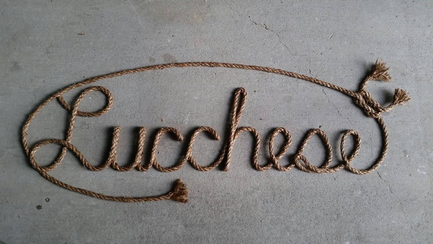 8 LETTER Rope Name Sign, Western Nautical Rope Name Art, Personalized ...