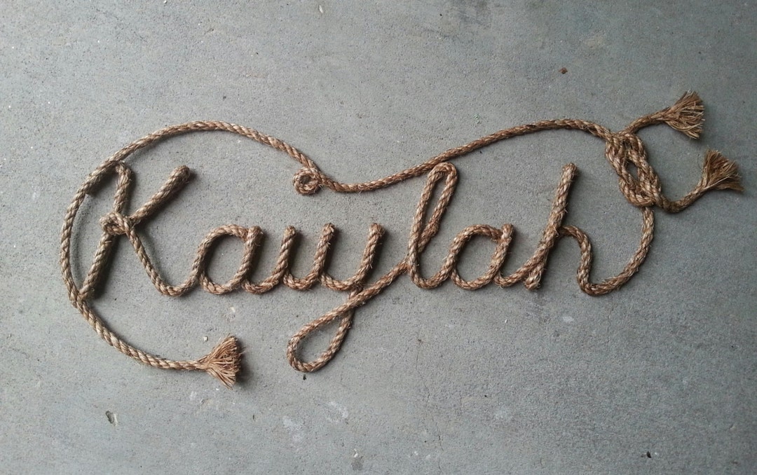 7 LETTER Name Western/nautical Rope Name Art - Etsy