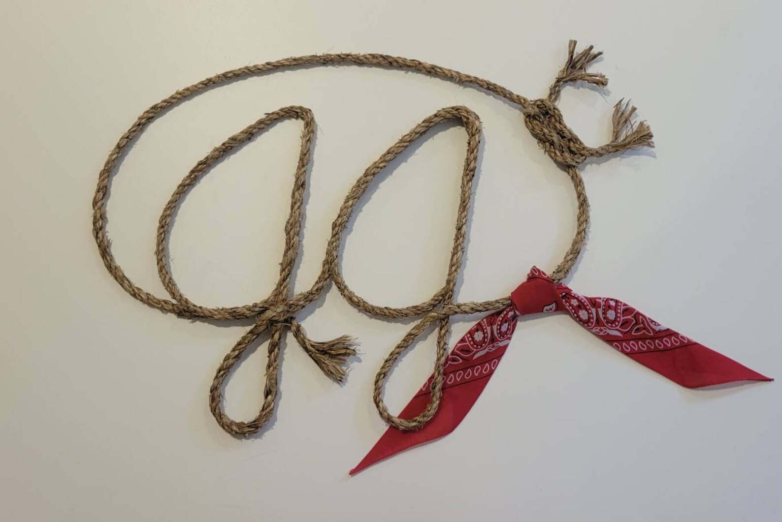 2 LETTER Rope Name Sign, Western Rope Name Art, WITH BANDANNA, Rustic ...