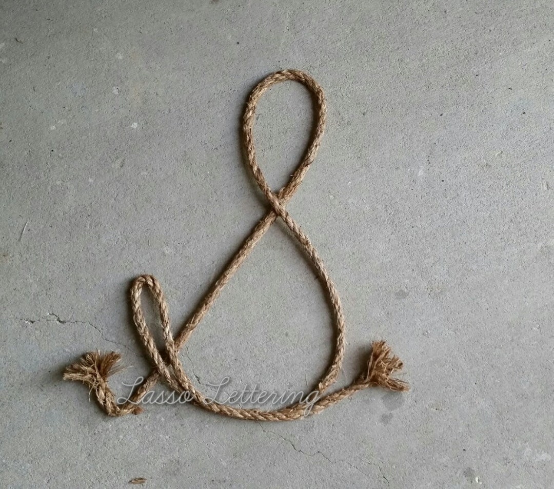 Western/nautical Rope Art: Plain Cursive Initial (no Lasso Wrap Around ...