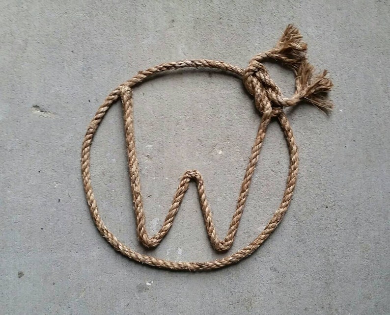 Western/nautical Rope Art: Initial Lasso - Etsy