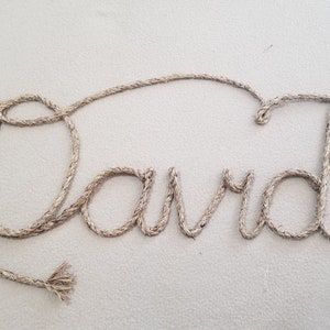 5 LETTER Rope Name Sign, Western/nautical Rope Name Art, Nursery Decor ...