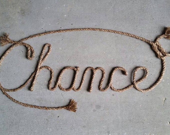 6 LETTER Rope Name, Western/nautical Rope Name Art, Nursery Decor, Crib ...