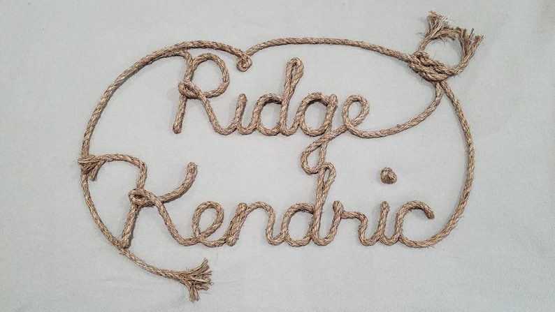 13 LETTER Name Western Nautical Rope Name Art - Etsy