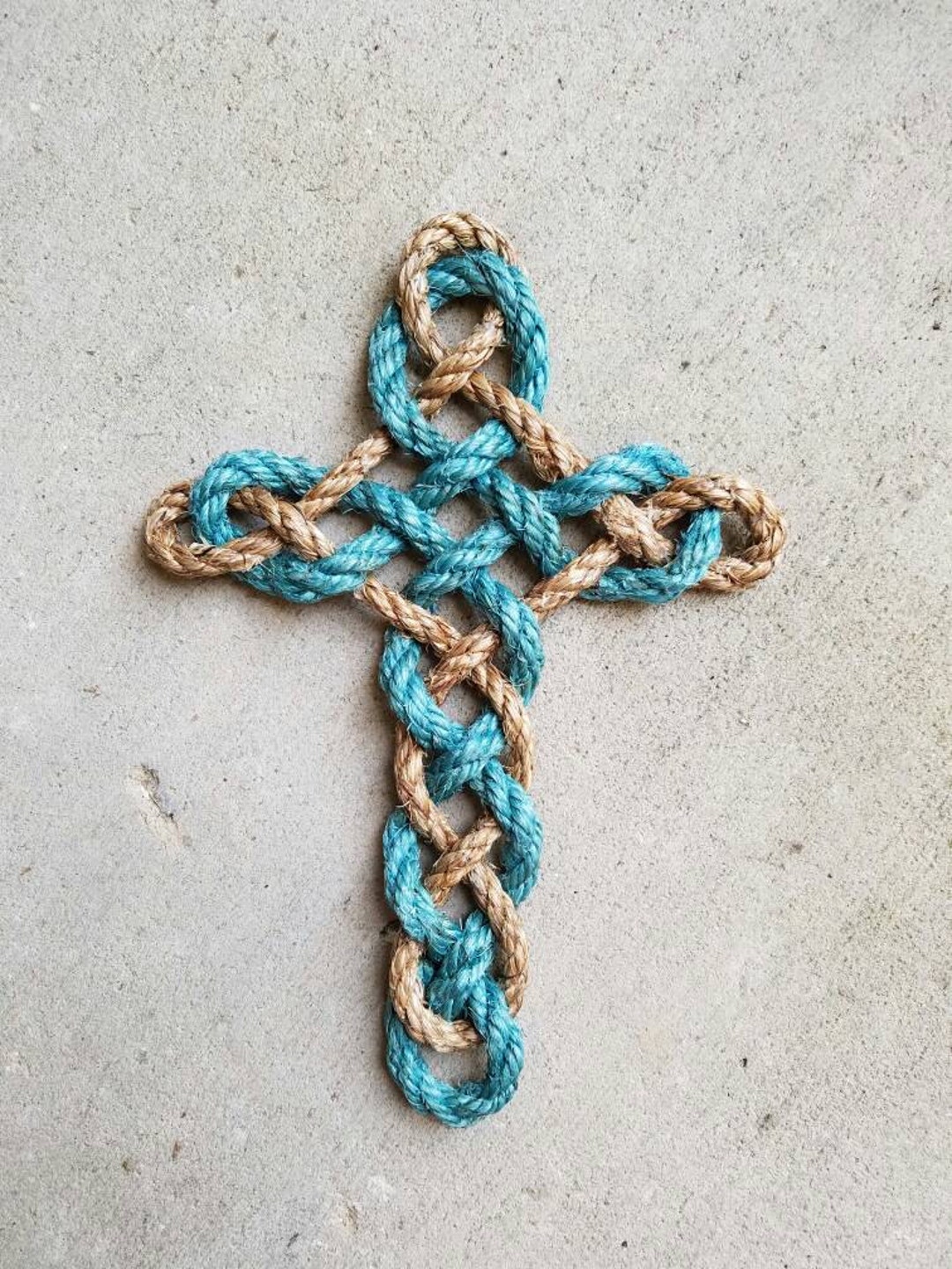 Twisted Rope Cross, Wall Cross, Religious Home Decor, Rope Artwork ...