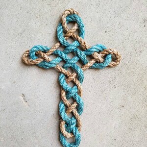Twisted Rope Cross, Wall Cross, Religious Home Decor, Rope Artwork ...