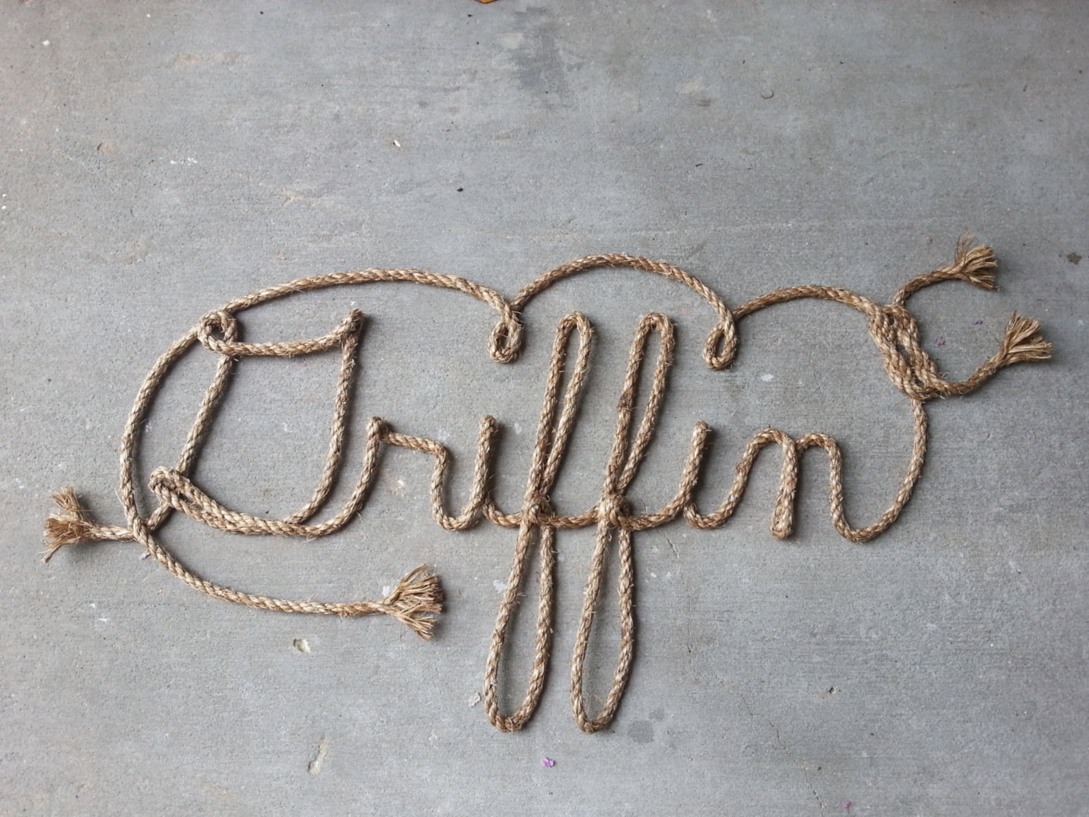 7 LETTER Rope Name Sign, Western Rope Name Art, Personalized Name Sign ...