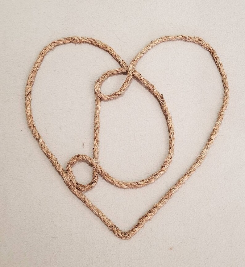 Western Rope Art: Initial Heart - Etsy
