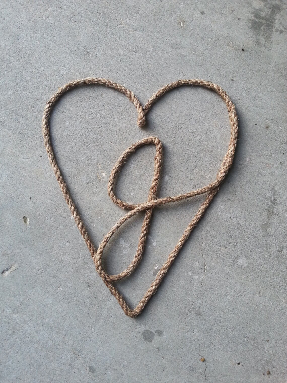 Western Rope Art: Initial Heart - Etsy