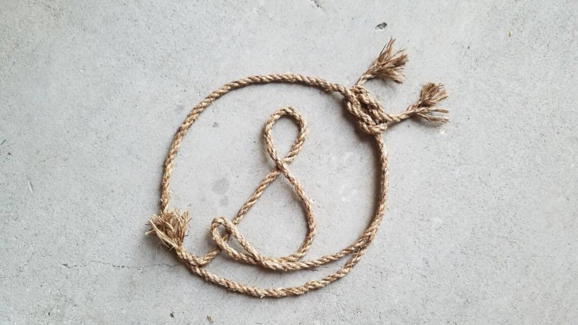 Western Rope Letter Sign: Initial Lasso Western Decor Rustic - Etsy