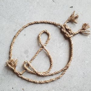 Western Rope Letter Sign: Initial Lasso, Western Decor, Rustic Letter ...