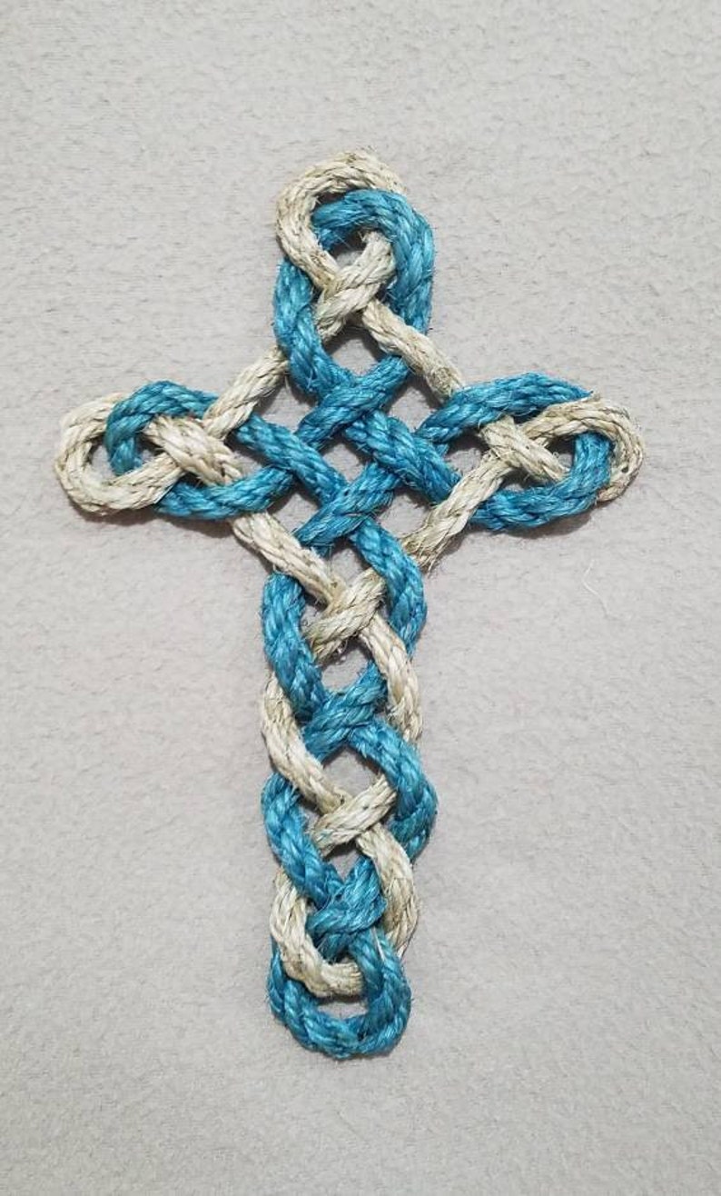 Rope Cross, Twisted Rope Cross, Wall Cross, Rustic Home Decor ...