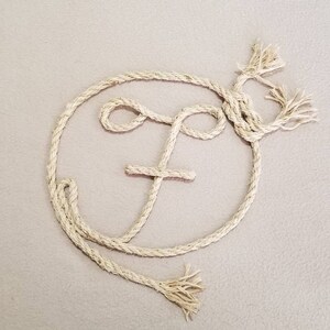 Western Rope Letter Sign: Initial Lasso, Letter Sign, Wall Letter ...