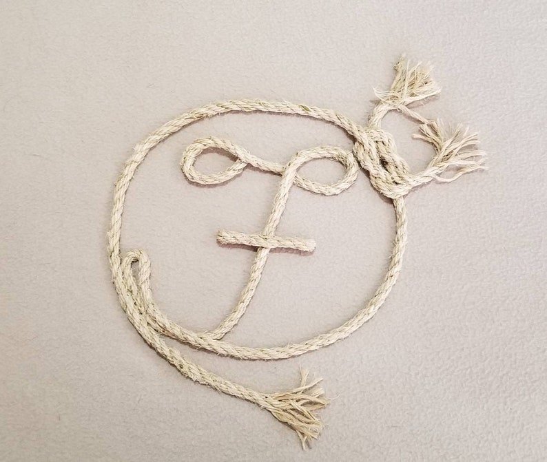 Western Rope Letter Sign: Initial Lasso Letter Sign Wall | Etsy