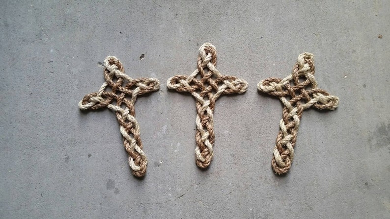 Twisted Rope Cross Wall Cross Religious Home Decor Rope - Etsy