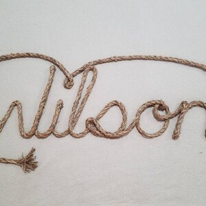 6 LETTER Rope Name, Western/nautical Rope Name Art, Nursery Decor, Crib ...