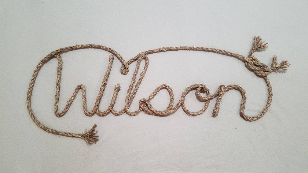 6 LETTER Rope Name, Western/nautical Rope Name Art, Nursery Decor, Crib ...