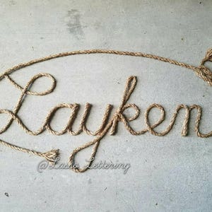 6 LETTER Name Western/nautical Rope Name Art - Etsy
