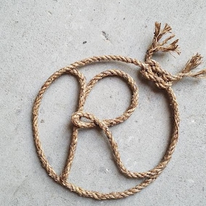 Western Rope Letter Sign: Initial Lasso, Western Decor, Rustic Letter ...