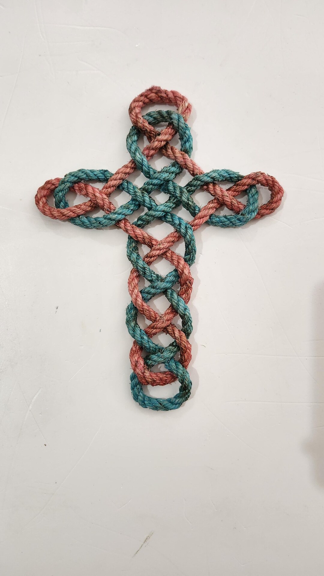Rope Cross, Twisted Rope Cross, Wall Cross, Religious Home Decor ...