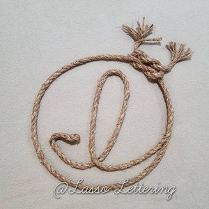 Western Rope Letter Sign: Initial Lasso, Letter Sign, Wall Letter ...