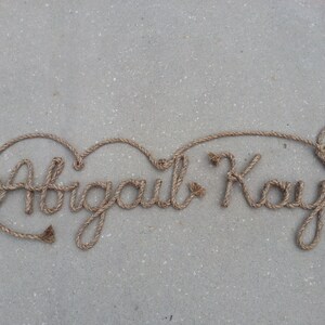 13 LETTER Name Western, Nautical Rope Name Art - Etsy