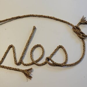 3 LETTER Rope Name Sign, Western Rope Name, Nursery Name, Crib Name ...