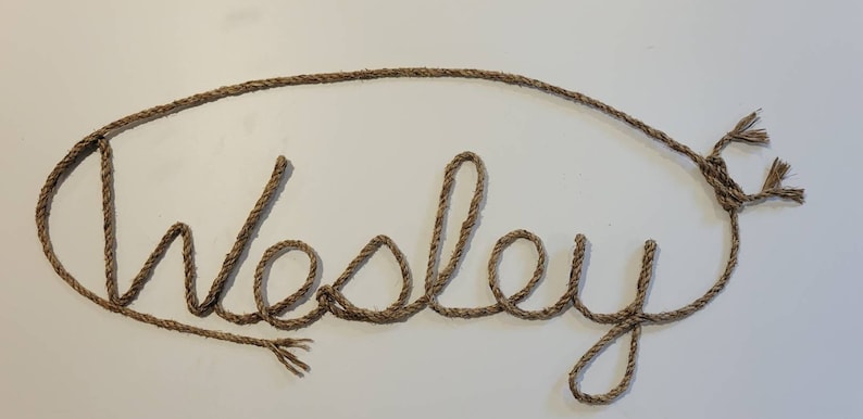 6 LETTER Rope Name Sign Western/nautical Rope Name Nautical - Etsy