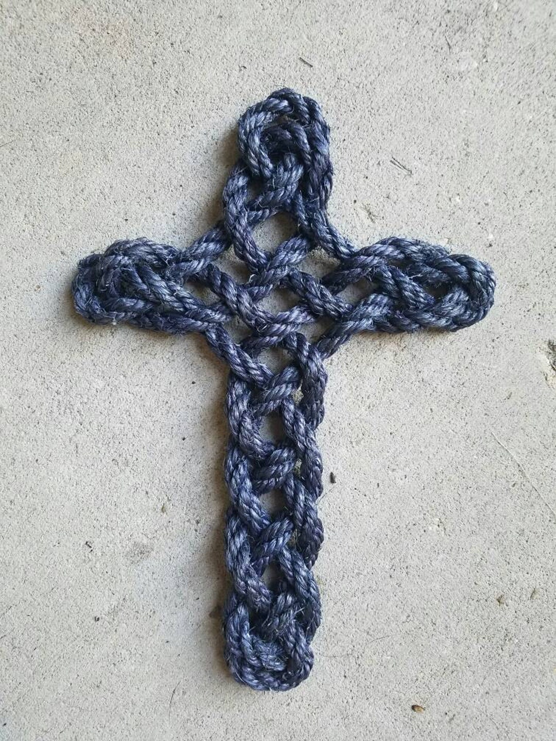Rope Cross, Twisted Rope Cross, Wall Cross, Religious Home Decor, Rope ...