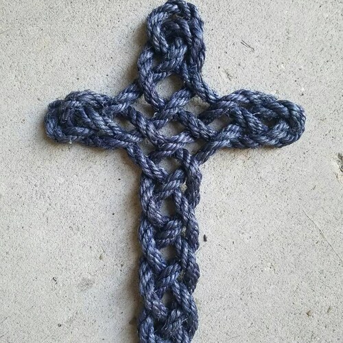 Rope Cross Twisted Rope Cross Wall Cross Religious Home | Etsy