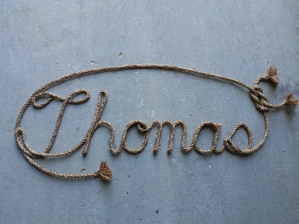6 LETTER Rope Name Sign Western/nautical Rope Name | Etsy