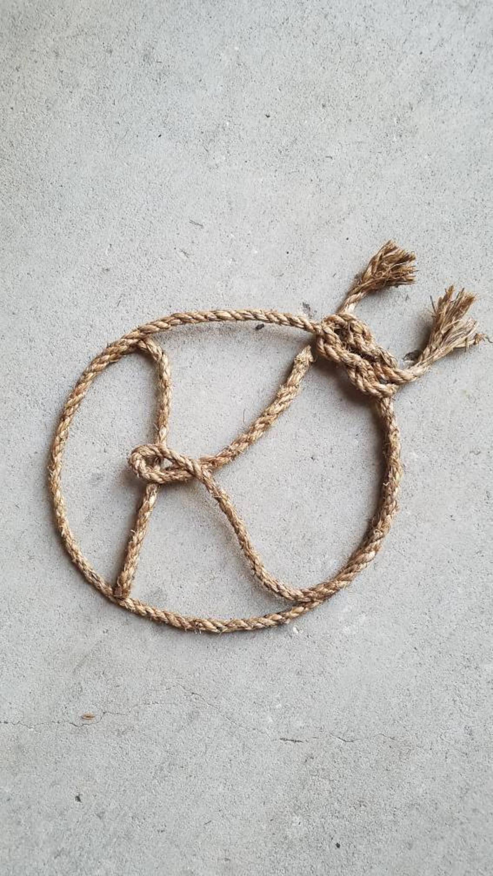 Western Rope Letter Sign: Initial Lasso Western Decor Rustic - Etsy