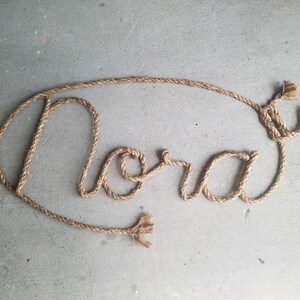 4 LETTER Rope Name Sign Western/nautical Rope Name Art - Etsy