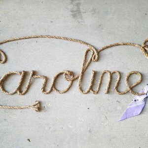 8 LETTER Rope Name Sign, Western Rope Name Art WITH BANDANNA, Western ...
