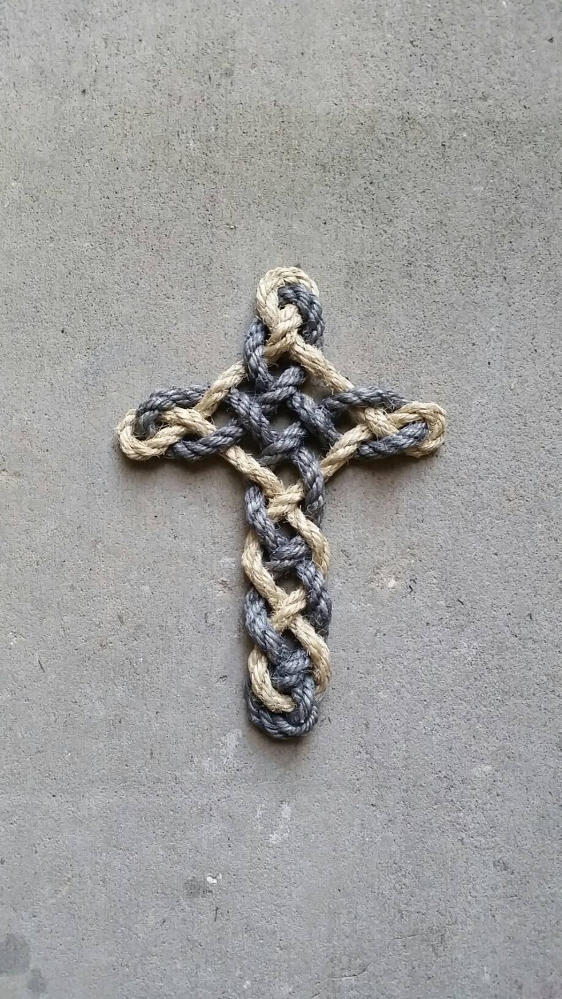 Rope Cross Twisted Rope Cross Wall Cross Religious Home | Etsy